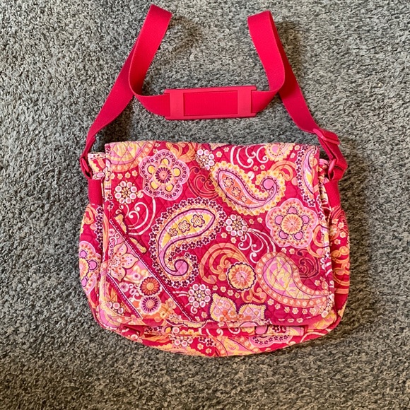 Vera Bradley | Bags | Vera Bradley Bright Pink Messenger Bag | Poshmark